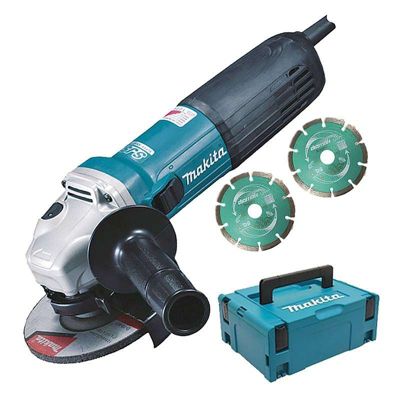 Meuleuse Makita GA5040RKDJ 125 mm, 1 100 W. Démarrage progressif et anti-redémarrage, carter ...
