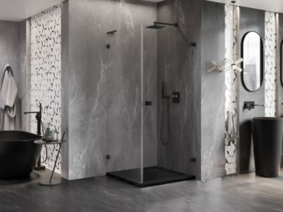 Mexen Lunar-B L cabine de douche battante droite 100 x 100 cm ...