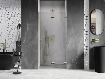 Mexen Lunar-F porte de douche pliantes droite 70 cm, transparent, doré ...