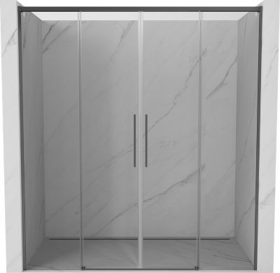 Mexen Rox Duo porte de douche coulissante 200 cm, transparent, gun ...