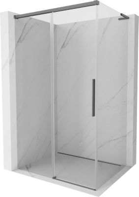 Mexen Rox L cabine de douche coulissante 100 x 80 cm, transparent, gun ...
