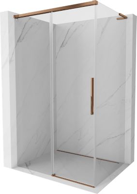 Mexen Rox L cabine de douche coulissante 90 x 120 cm, transparent, or ...
