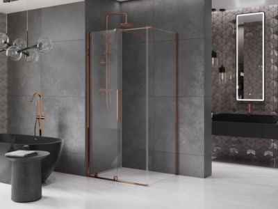 Mexen Velar cabine de douche coulissante 100 x 120 cm, transparent, or ...