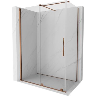 Mexen Velar cabine de douche coulissante 160 x 100 cm, transparent, or ...