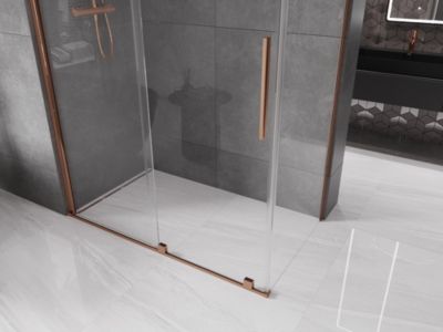 Mexen Velar cabine de douche coulissante 160 x 100 cm, transparent, or ...