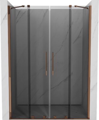Mexen Velar Duo porte de douche coulissante 140 cm, graphite, or rose ...