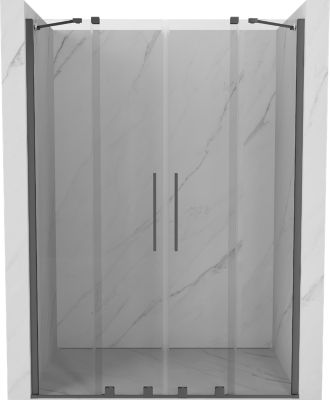 Mexen Velar Duo porte de douche coulissante 150 cm, transparent, gun ...