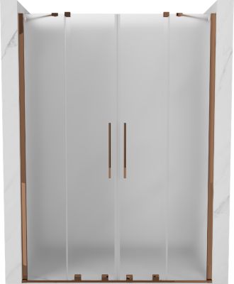 Mexen Velar Duo porte de douche coulissantes 160 cm, givré, or rose ...