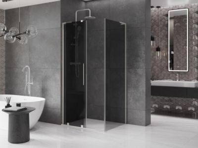 Mexen Velar L cabine de douche coulissante 100 x 70 cm, graphite ...