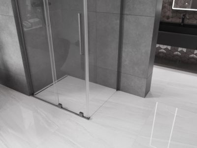 Mexen Velar L cabine de douche coulissante 100 x 75 cm, transparent ...