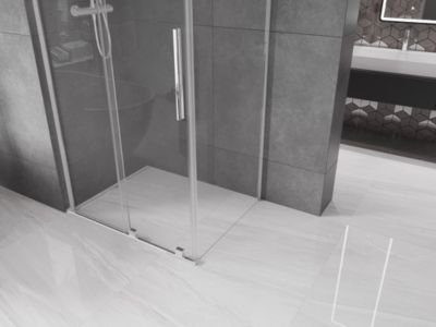 Mexen Velar L cabine de douche coulissante 90 x 110 cm, transparent ...