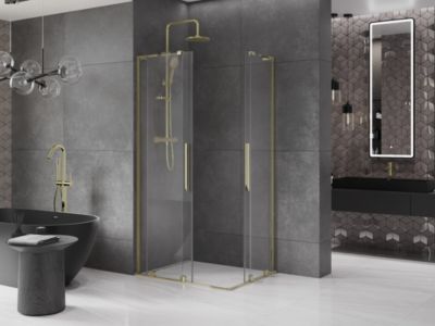 Mexen Velar L Duo cabine de douche coulissante 90 x 80 cm, transparent ...