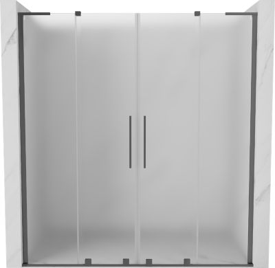 Mexen Velar L Duo porte de douche coulissante 180 cm, givre, gun metal ...