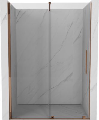 Mexen Velar porte de douche coulissante 150 cm, transparent, or rose ...