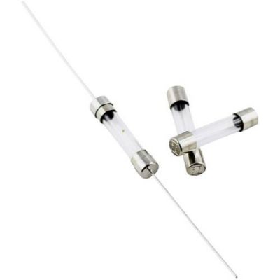 Micro-fusible rapide 0,08 A 250 V 5 x 25 mm tube verre, lot de 10 pièces