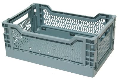 Mini bac de rangement rectangulaire en plastique recyclé Blue surf ...