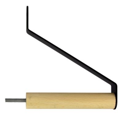 Mini-penderie murale L. 13,3 cm Cime bois brut et métal noir mat ...