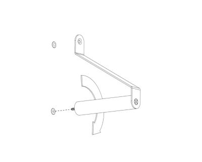 Mini-penderie murale L. 13,3 cm Cime bois brut et métal noir mat