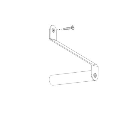 Mini-penderie murale L. 13,3 cm Cime bois brut et métal noir mat