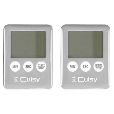 Minuteur électronique aimanté coloré (Lot de 2) Argenté