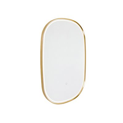 Miroir de salle de bain cuivre avec LED à 3 niveaux de gradation avec ...