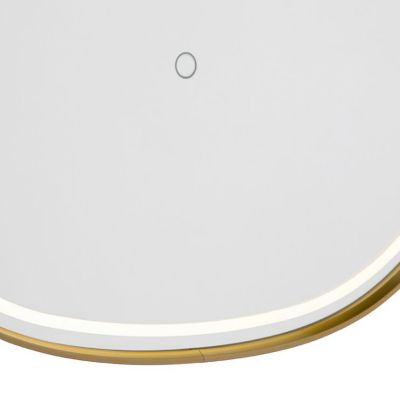 Miroir de salle de bain cuivre avec LED à 3 niveaux de gradation avec ...