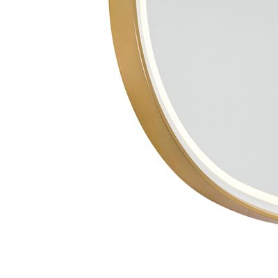 Miroir de salle de bain cuivre avec LED à 3 niveaux de gradation avec ...