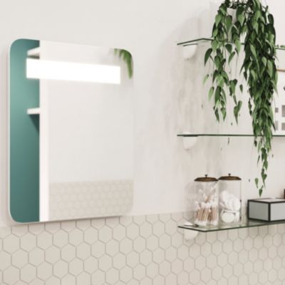 Miroir de salle de bains éclairant LED antibuée 40x50 cm, GoodHome Colwell