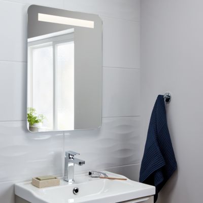 Miroir de salle de bains éclairant LED antibuée 50x70 cm, GoodHome ...