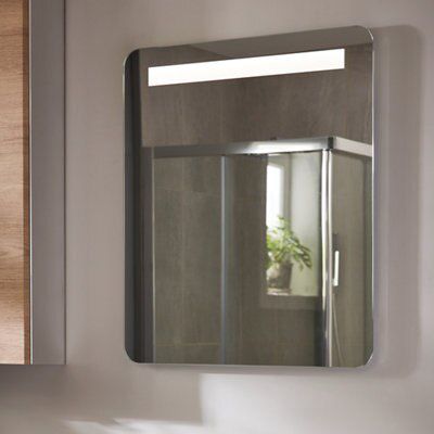Miroir de salle de bains lumineux LED 60 x 70 cm, Cooke & Lewis Colwell ...
