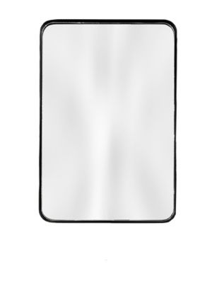 Miroir rectangle contour métal noir 40x60cm | Castorama