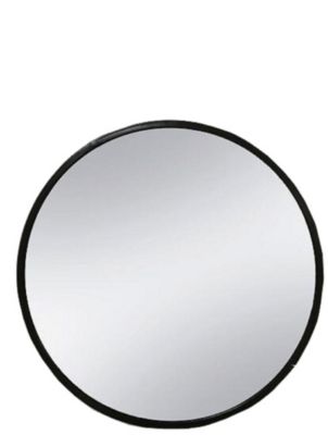 Miroir rond cadre métal noir mat Ø60cm | Castorama