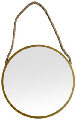 Miroir rond gold et corde Dada Art ⌀40cm