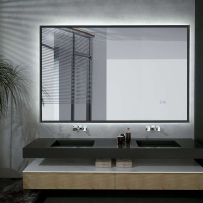 Miroir Salle de Bains Lumineux CALIFORNIA Anti-Buée et Eclairage Triled ...