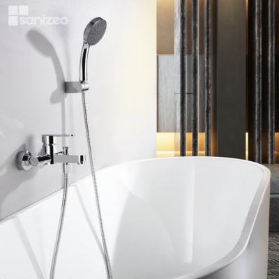 Mitigeur de Baignoire et Douche anti-calcaire Chrome IMEX ROMA BDR001-4 ...