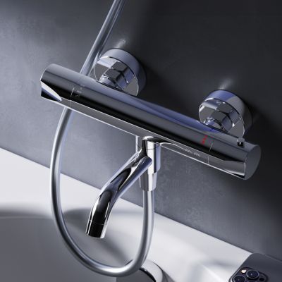 Mitigeur thermostatique bain/douche Robinet salle de bain, Chromé ...