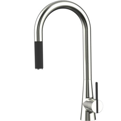 Mitigeur évier à douchette extractible chromé noir Essebagno Gelato ...