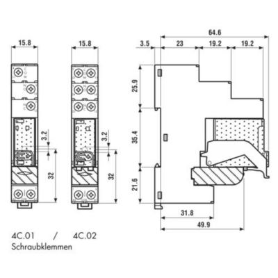 Module relais Finder série 4C 4C.01.9.012.0050 1 inverseur 12 V DC