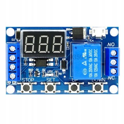 Module Relais Temporisé Micro USB - 0-999 Min, 6-20V ou 5V USB, 10A ...