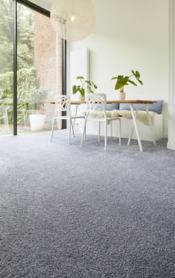 Moquette velours épais Noble Dreams bleu 4m (vendue à la coupe) | Castorama