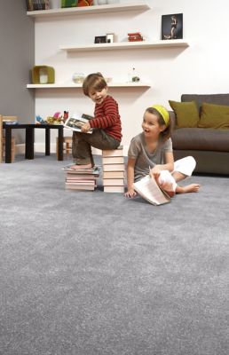 Moquette velours tendance Paradise gris moyen 4m (vendue à la coupe)