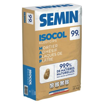 Mortier adhésif ISOCOL sac de 25kg SEMIN | Castorama