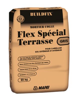 Mortier colle flex spécial terrasse C2 gris