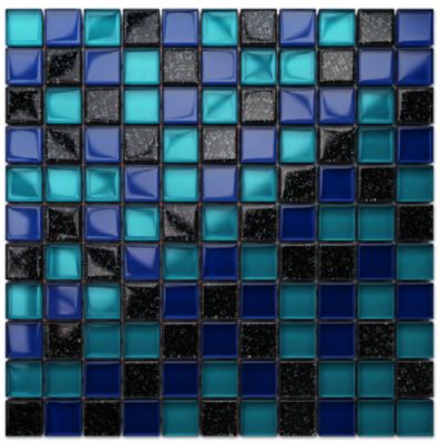 Mosaïque en verre sur filet pour salle de bain ou cuisine 30 cm x 30 cm ...