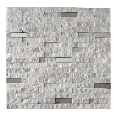 Mosaïque blanche 30,3 x 30 cm Cuma | Castorama