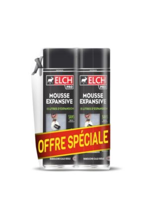 Mousse expansive Elch Pro 500ml, lot de 2