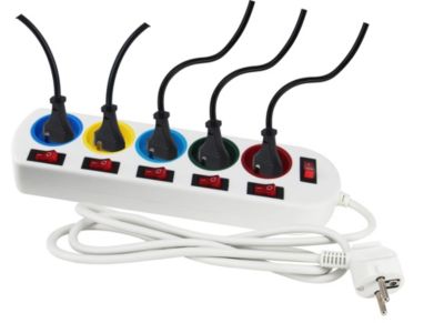 Multiprise 5 prises blanche Gao 230V 16A | Castorama