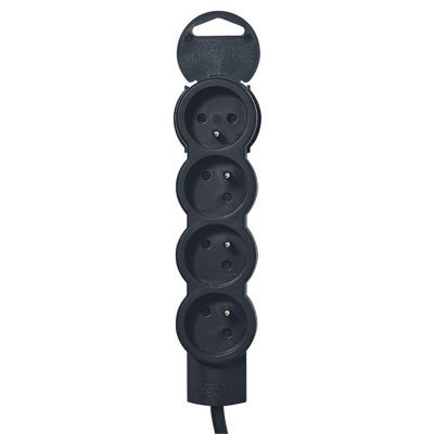 Multiprises 4 prises Noire