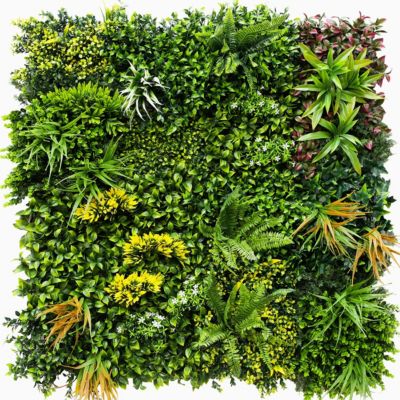 Mur Végétal Artificiel Jungle 1x1m Feuillage Luxuriant Premium MGS