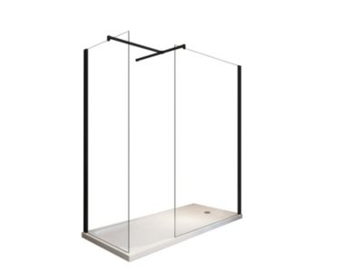 NALA Paroi De Douche Angulaire type walk-in 8MM Avec Verre Transparent ...